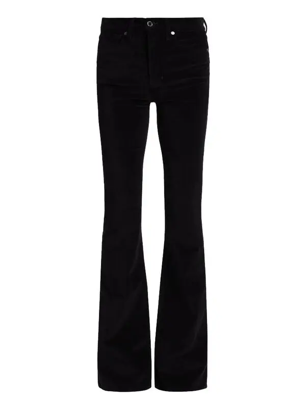 Veronica Beard Beverly Velvet Skinny-flare Pants - Black