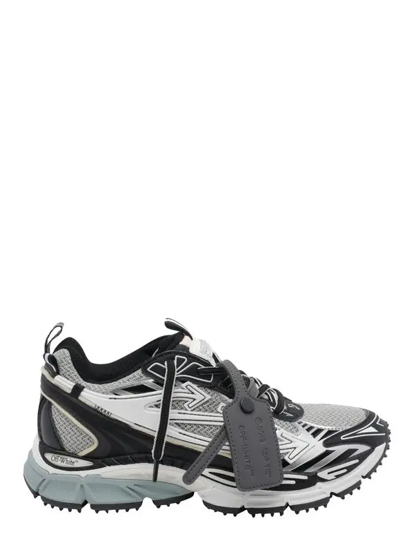 Off-White Leather And Mesh "be Right Back" Sneakers - Black