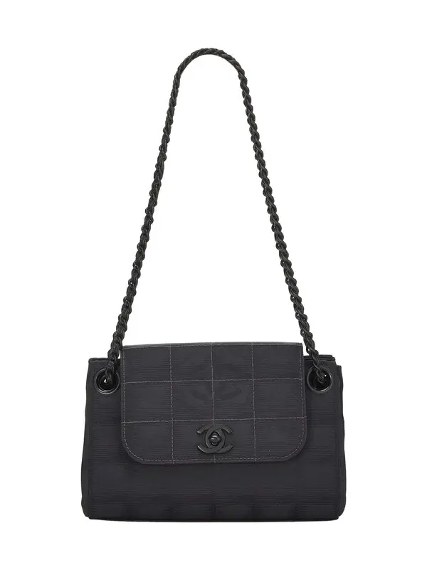 Chanel Nylon Travel Line Shoulder Bag - Black