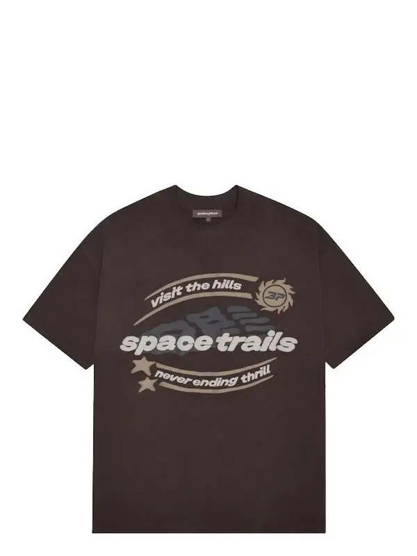 BROKEN PLANET Space Trails T-shirt - Mocha Brown