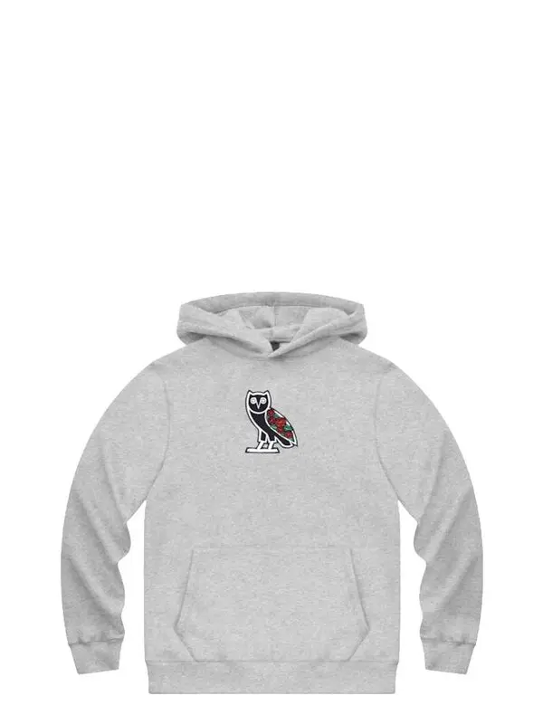 OVO Sandra's Rose Classic Owl Hoodie - Heather Grey