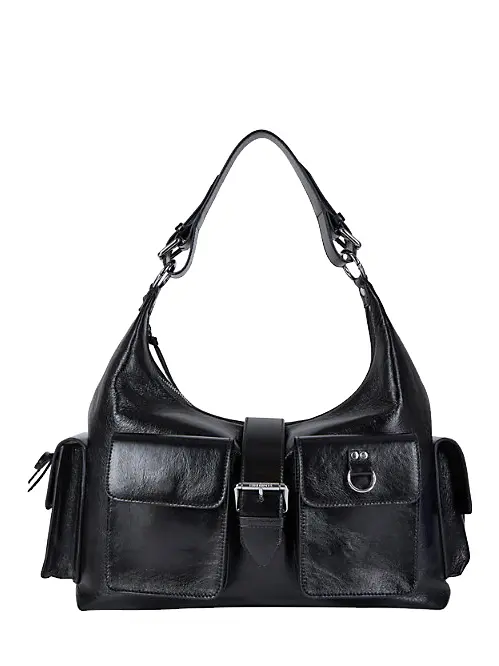 The Kooples Amelia Xl Leather Shoulder Bag - Black