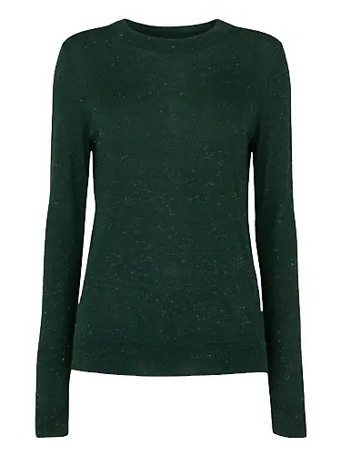 Whistles Annie Sparkle-knit Jumper - Dark Green