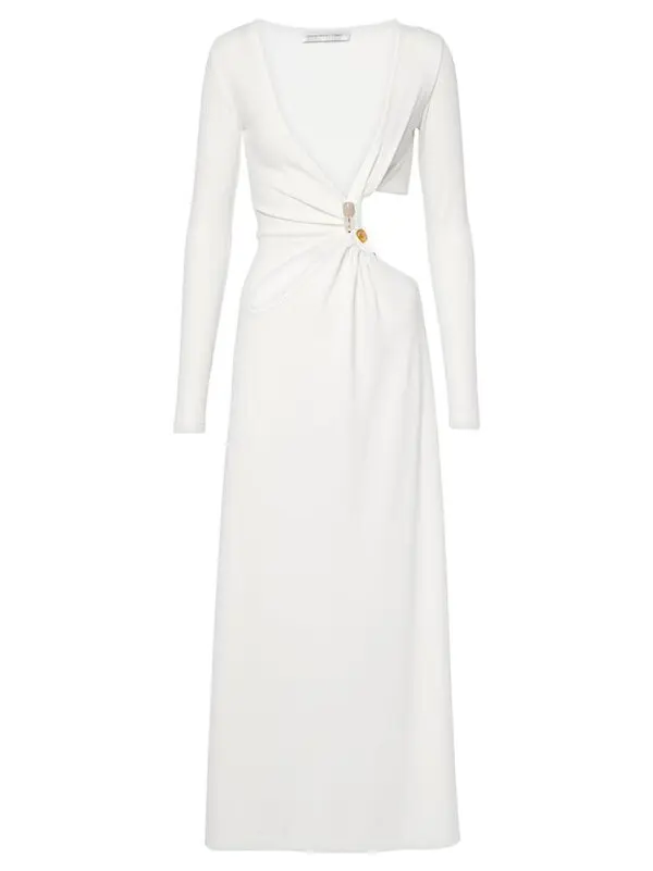 Christopher Esber Cavern Stone Gown - White