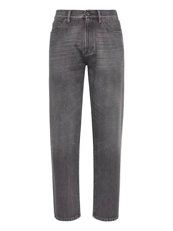 Zegna Roccia Faded Straight Jeans - Grey