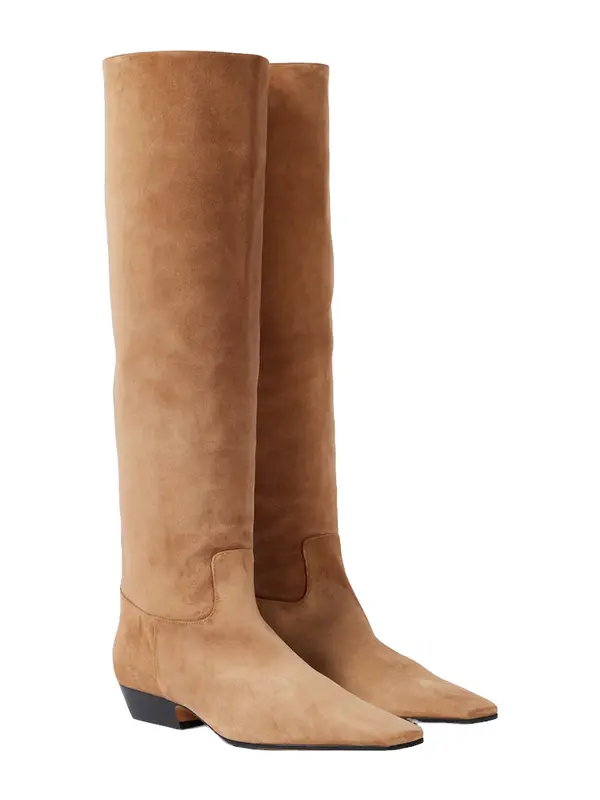 Khaite Marfa Knee-high Suede Boots - Beige
