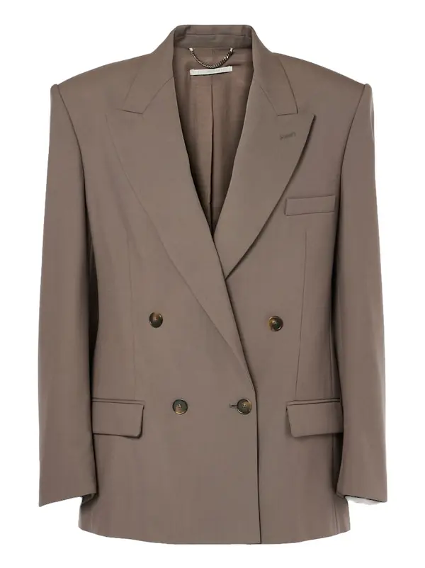 Stella McCartney Oversized Wool Blazer - Brown