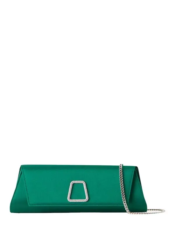 Akris Anouk Small Satin Clutch Bag - Emerald