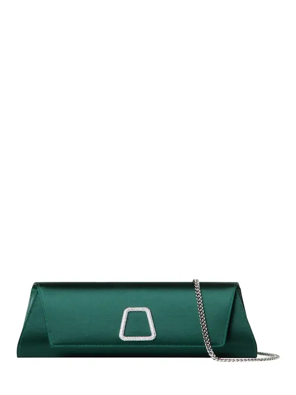 Akris Anouk Small Satin Clutch Bag - Jade
