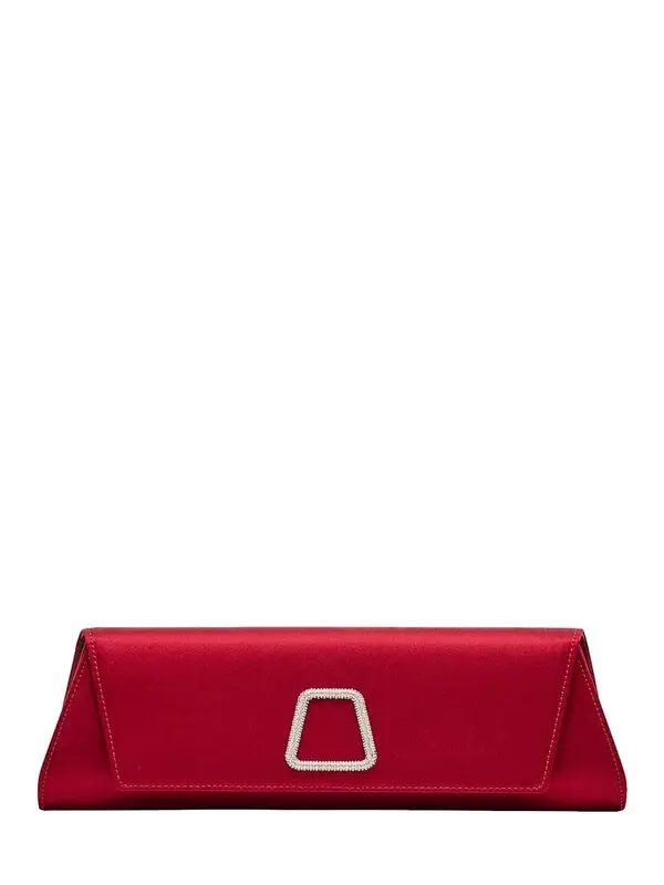 Akris Anouk Small Satin Clutch Bag - Ruby