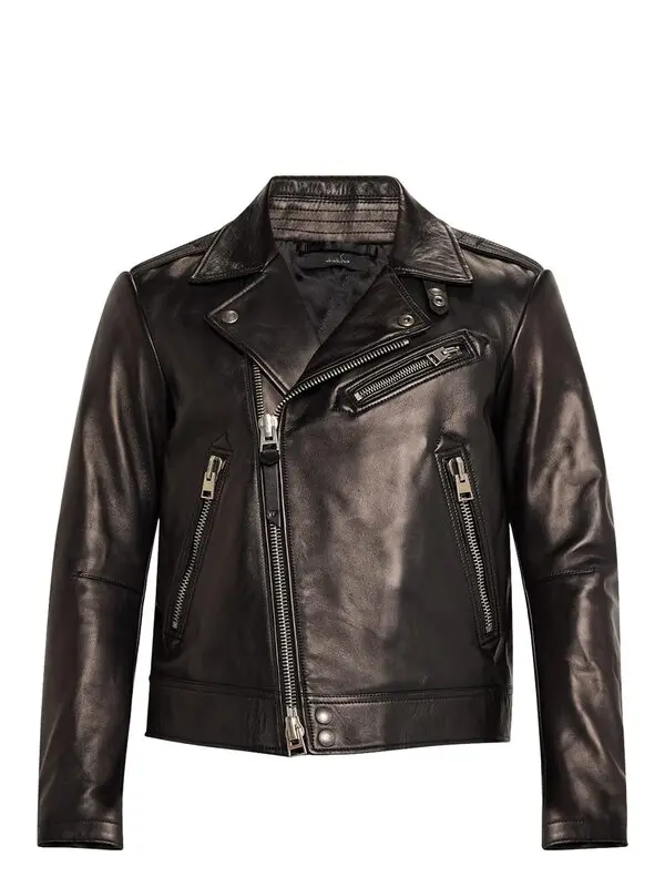 TOM FORD Napa Leather Biker Jacket - Black
