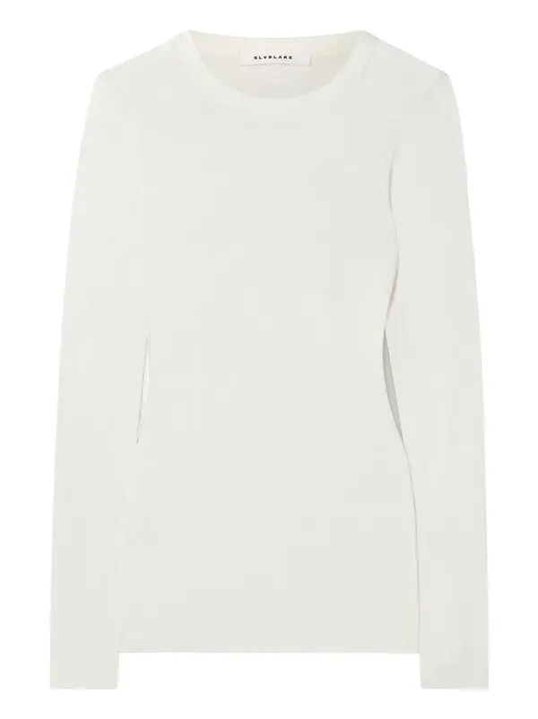 SLVRLAKE Cotton-jersey T-shirt - Neutrals