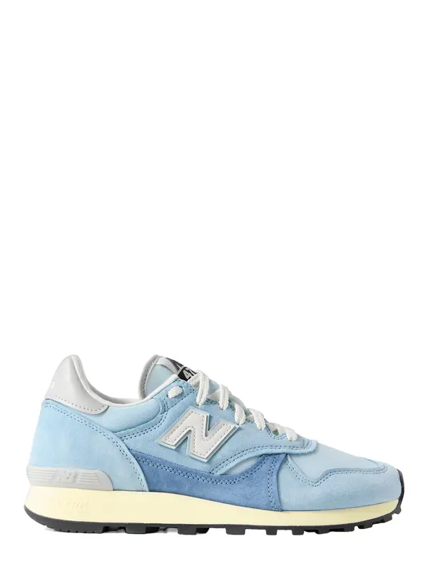 NEW BALANCE 574 Leather-trimmed Sneakers - Blue