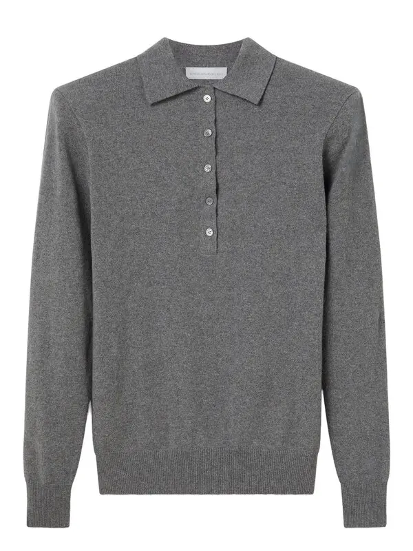 Stella McCartney Strong Shoulder Polo Shirt - Grey Melange