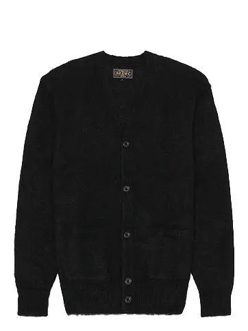 BEAMS Cardigan Stretch Mohair - Black