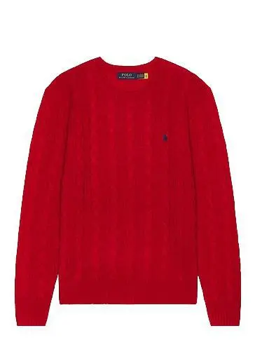 Polo Ralph Lauren Cable-knit Wool-cashmere Sweater - Red