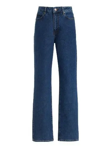 FRAME The Ruler High-rise Straight-leg Jeans - Blue