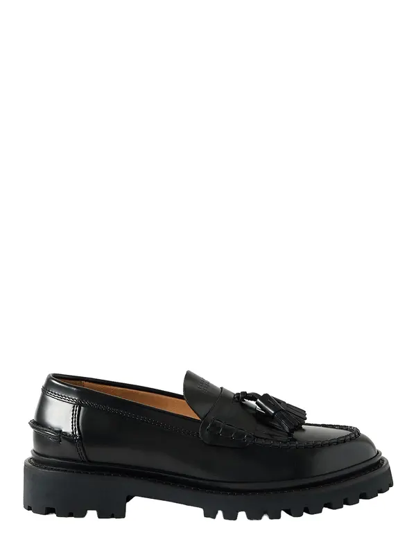 Isabel Marant Frezza Glossed-leather Loafers With Tassels - Black