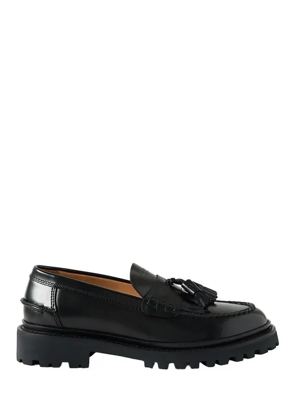 Isabel Marant Frezza Glossed-leather Loafers With Tassels - Black