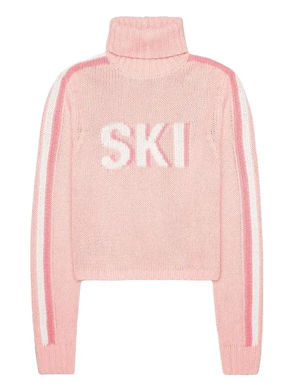 ELLSWORTH + IVEY Cropped Turtleneck Sweater - Pink