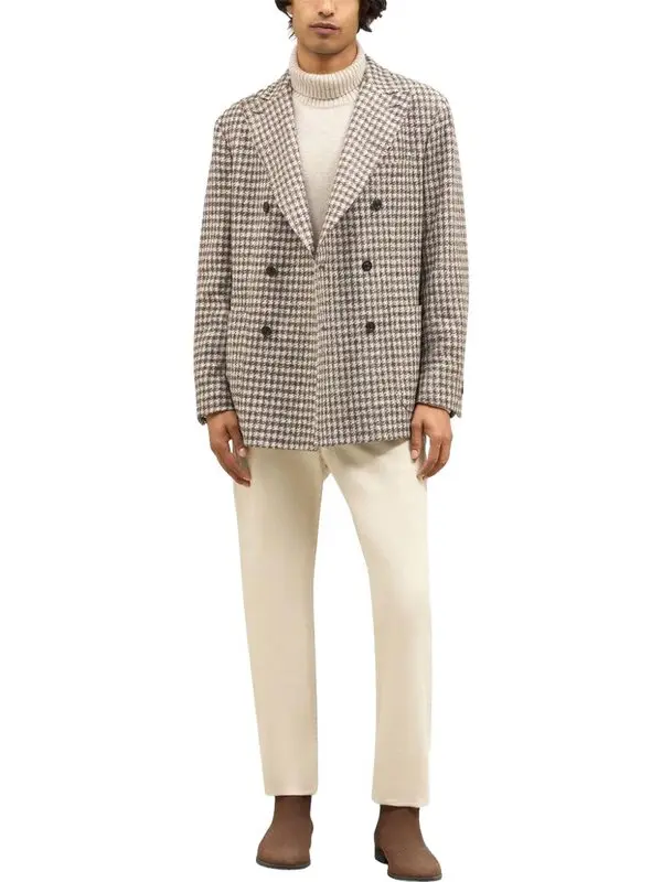 Boglioli Houndstooth Blazer - Brown