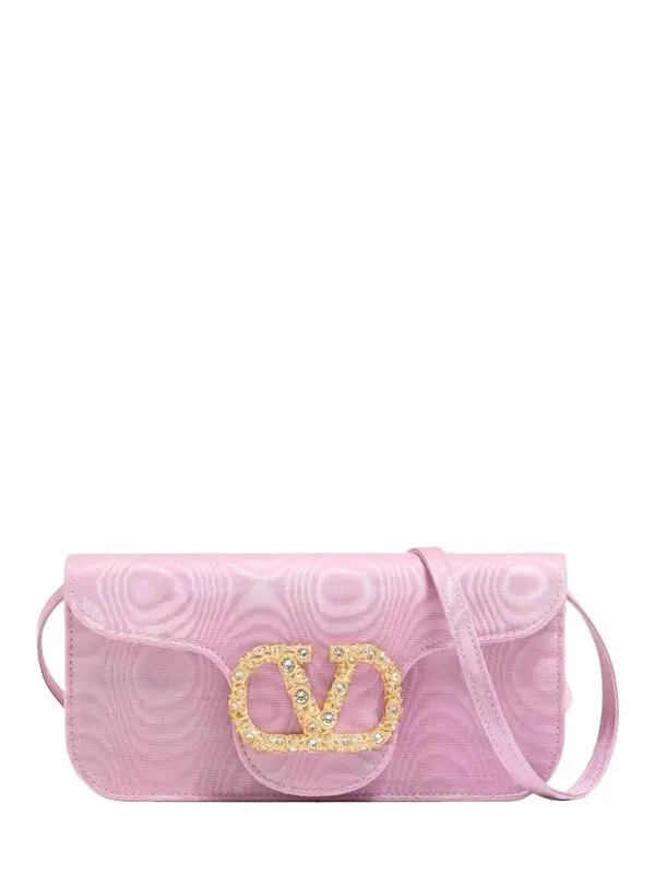 Valentino Garavani Locò Clutch Bag With Crystal Embellishment - Pink