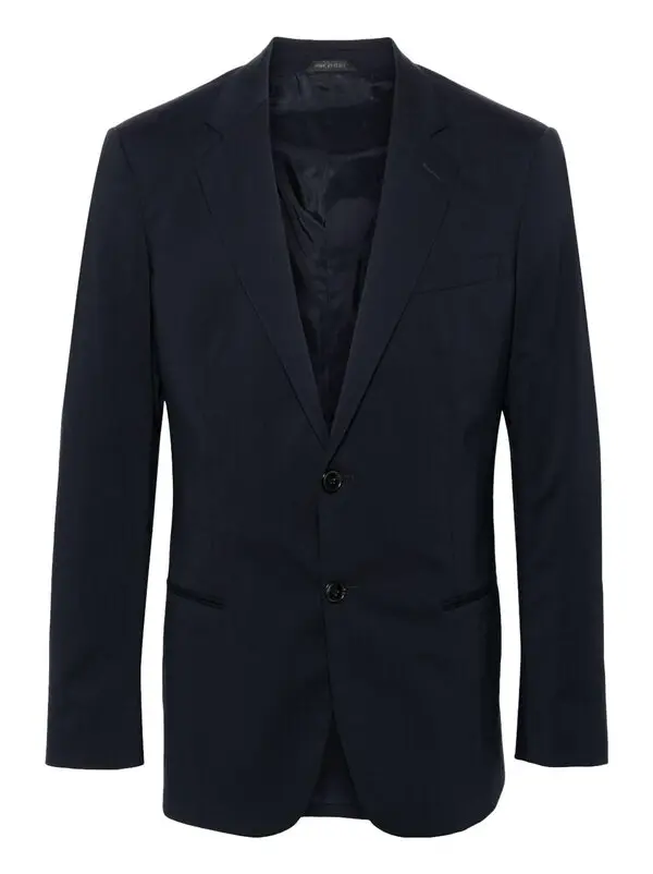 Giorgio Armani Soho Virgin-wool Blazer - Blue