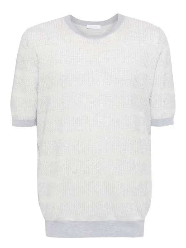 CRUCIANI Short-sleeved Jumper - Grey