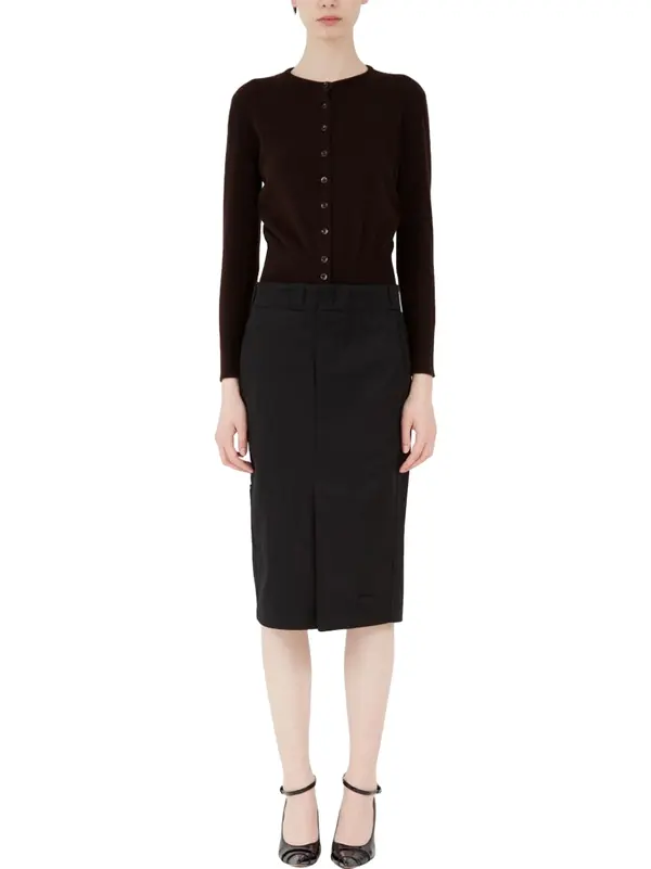 MAISON MARGIELA High-rise Midi Skirt - Black