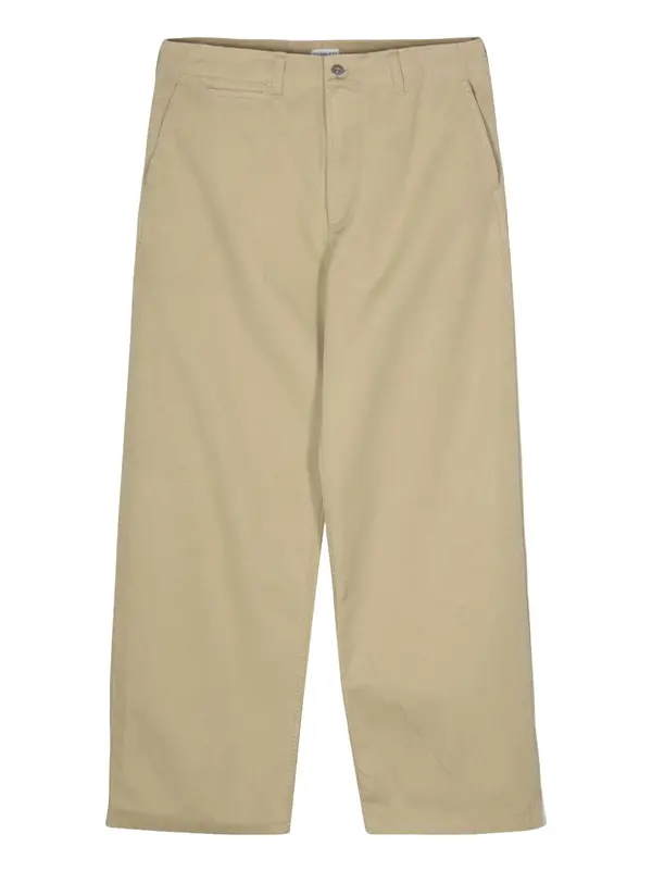 Burberry Cotton Wide-leg Trousers - Neutrals