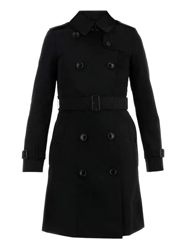 Burberry Gabardine Weave Trench Coat - Black