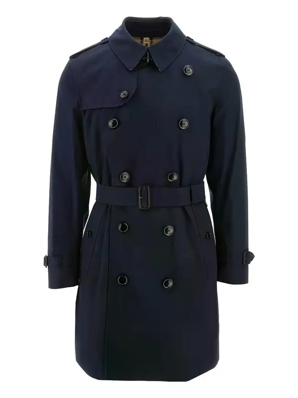 Burberry Double-breasted Trench Coat - Blue