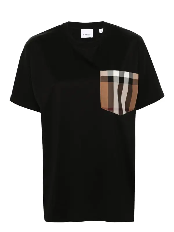 Burberry Chest Pocket Cotton T-shirt - Black