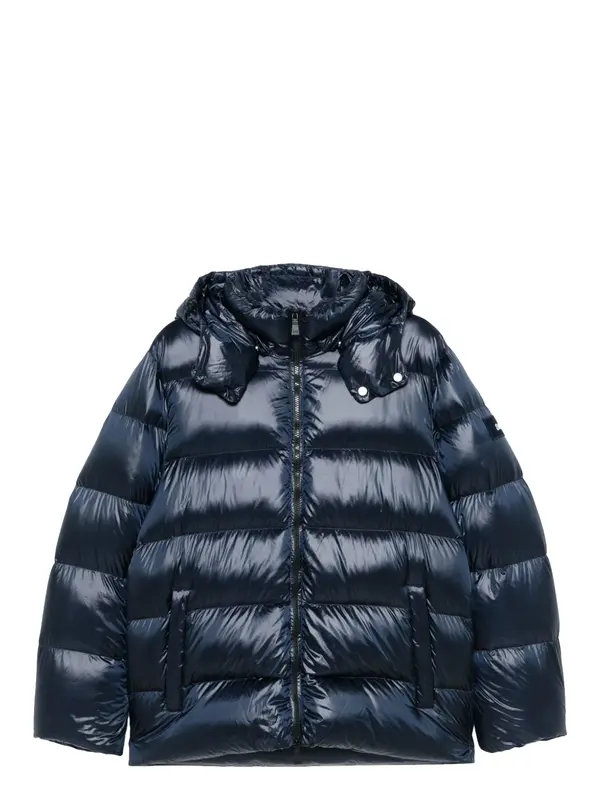 Add Puffer Jacket With Detachable Hood - Blue