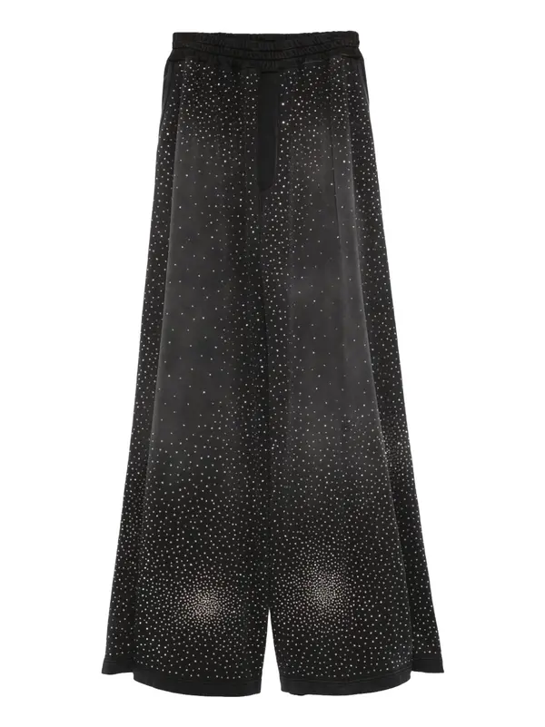 Giuseppe Di Morabito Rhinestone-embellished Palazzo Pants - Black