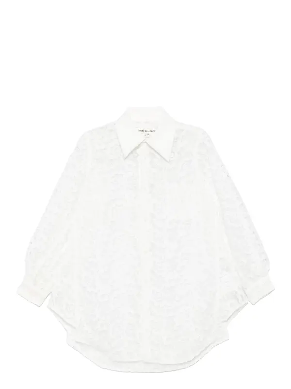 Comme Des Garçons Guipure Lace Shirt - White