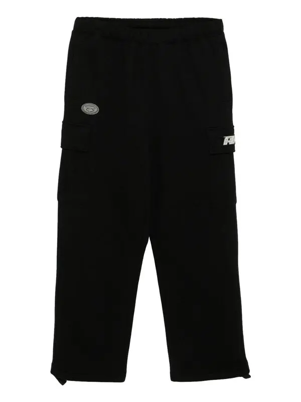 AAPE BY *A BATHING APE Moonface Logo-appliqué Cargo Track Pants - Black