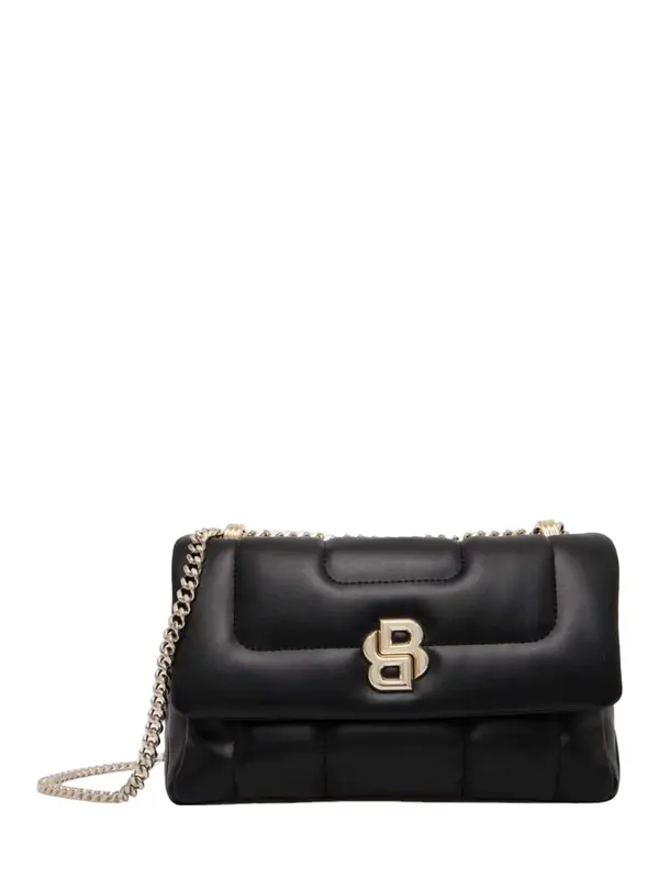 BOSS Monogram Plaque Shoulder Bag - Black