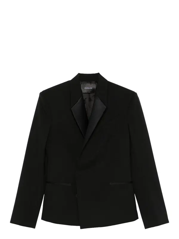 MUGLER Double-breasted Blazer - Black