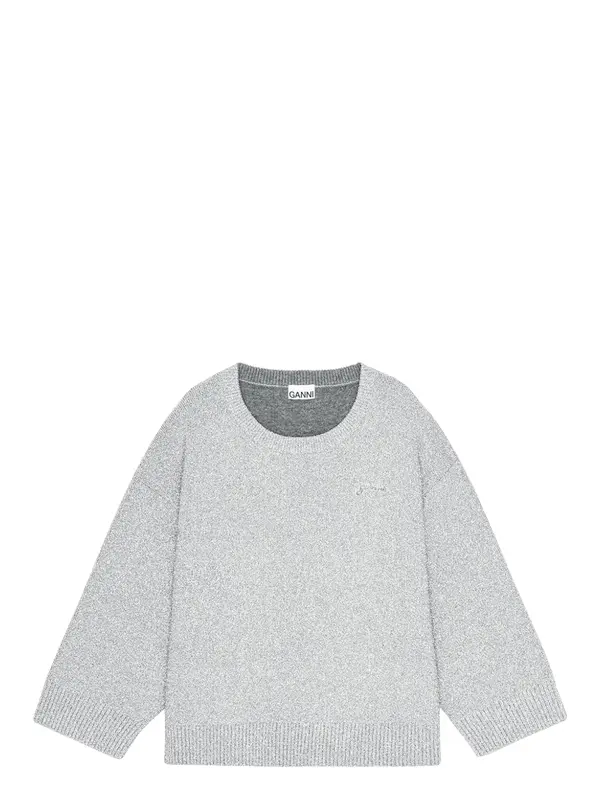 GANNI Extra-long Sleeves Sweater - Grey