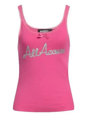 Jeremy Scott Glittered Jersey Top - Fuchsia