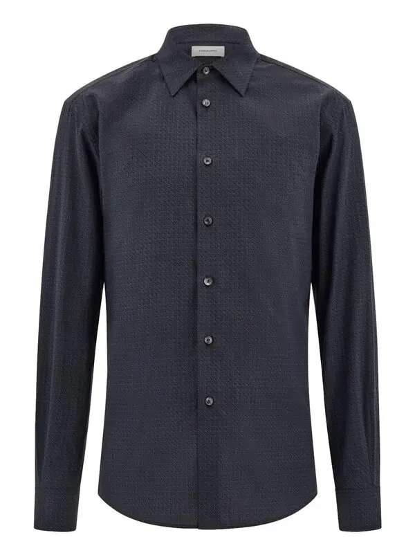 FERRAGAMO Textured-finish Shirt - Black