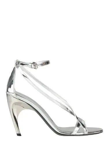Alexander McQueen Leather Sandals - Silver