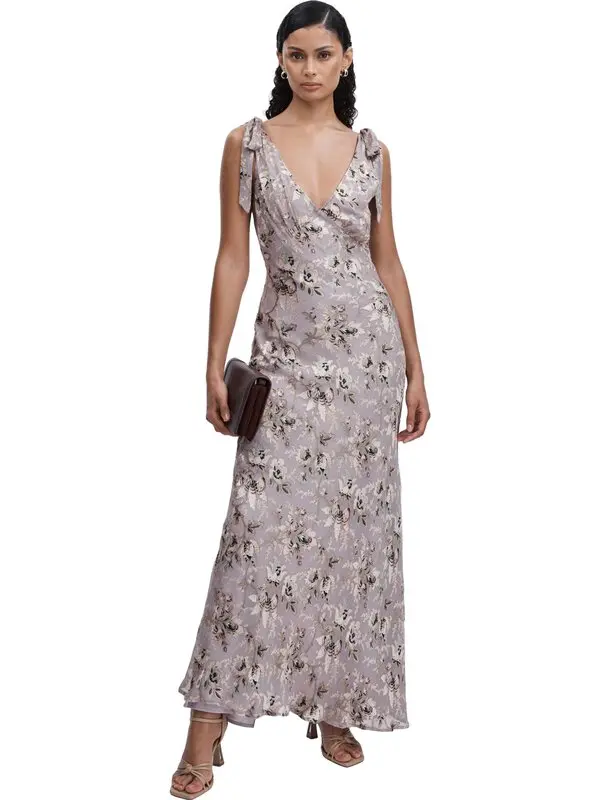 Paige Vialla Floral Maxi Dress - Pewter Multi