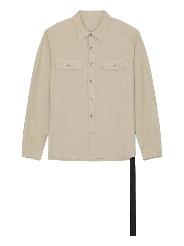 Rick Owens Outershirt In Beige - Pearl