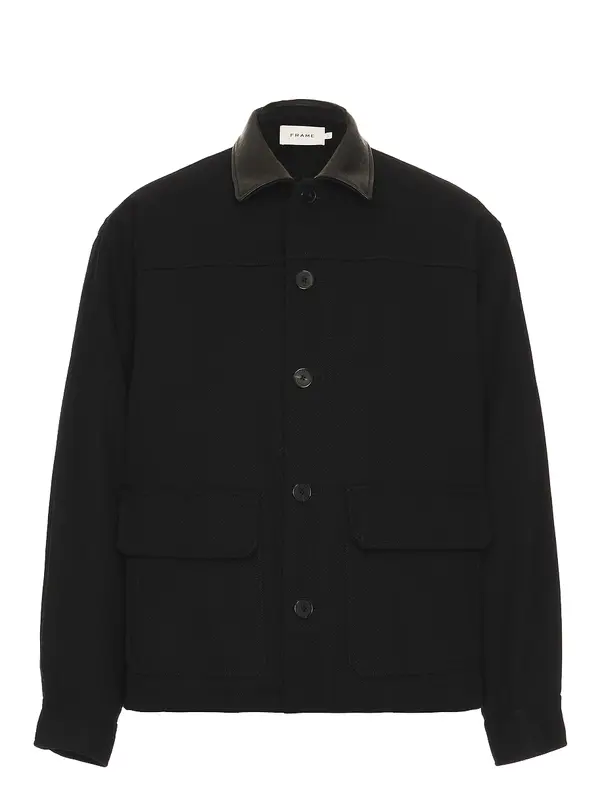 FRAME Woolen Workwear Jacket - Black