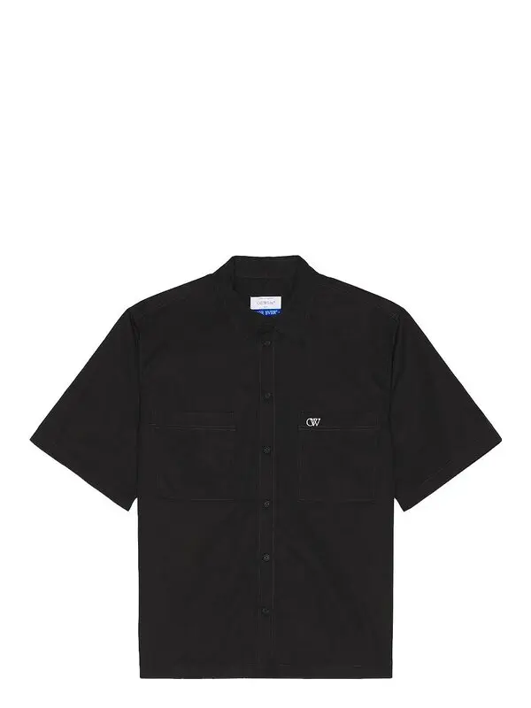 Off-White Embroidered Summer Heavycot Shirt - Black