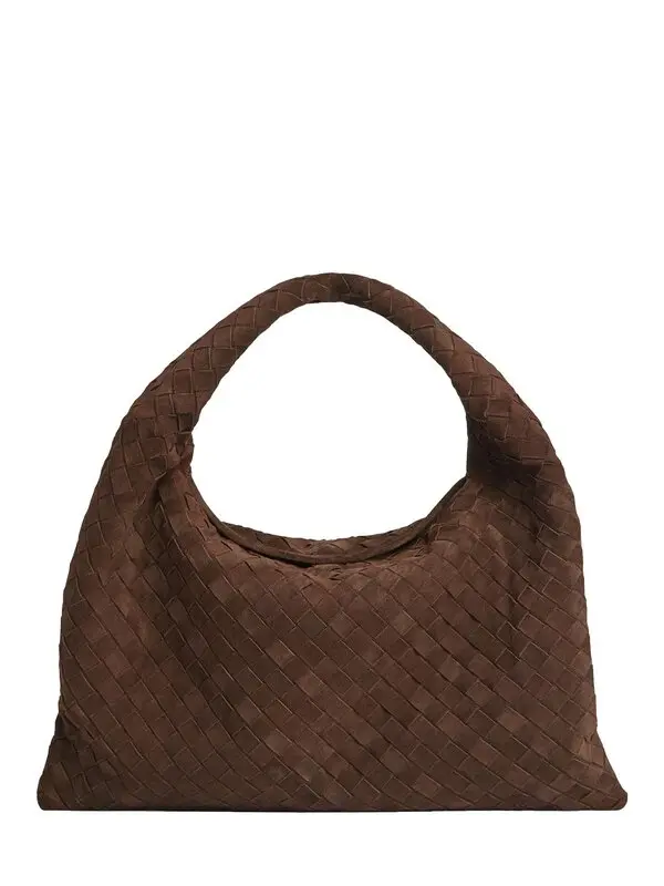 Bottega Veneta Small Hop Intrecciato Hobo Bag - 2190 Fondant-m Brass