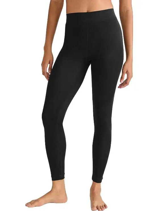 LANDS' END Silk Interlock Long Underwear Leggings Pants - Black