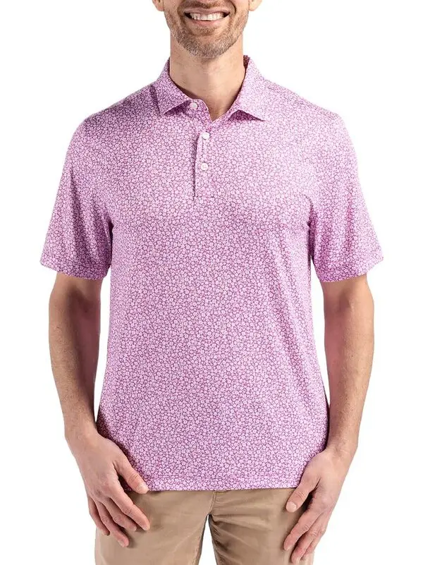 Cutter & Buck Pike Flora Print Polo - Gelato